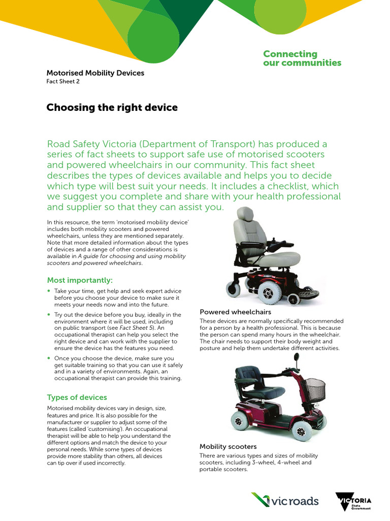 Choosing the Right Mobility Device | PDF | Wheelchair | Tire