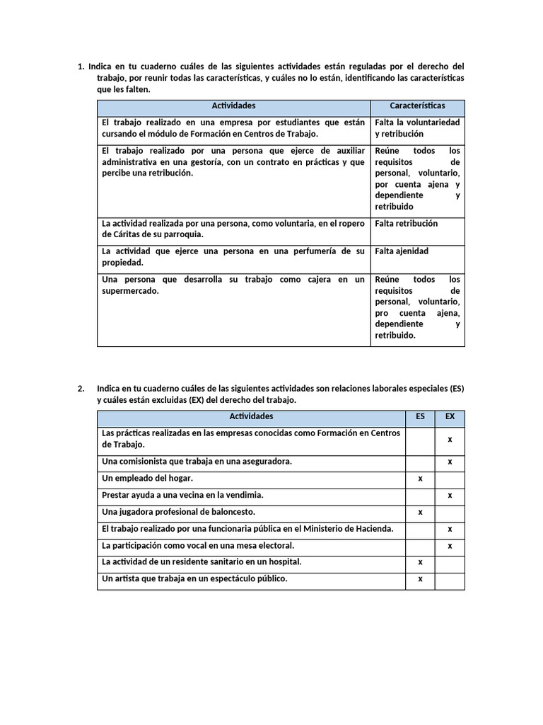 Ejercicios Finales Tema 3 y Reto | PDF | Derecho laboral | Acuerdo colectivo