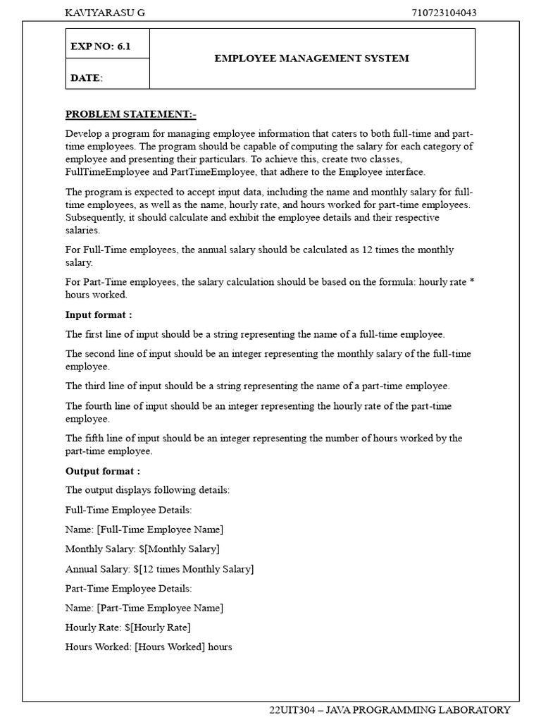 KAVIWEEK6 | PDF | Salary | Computer Engineering