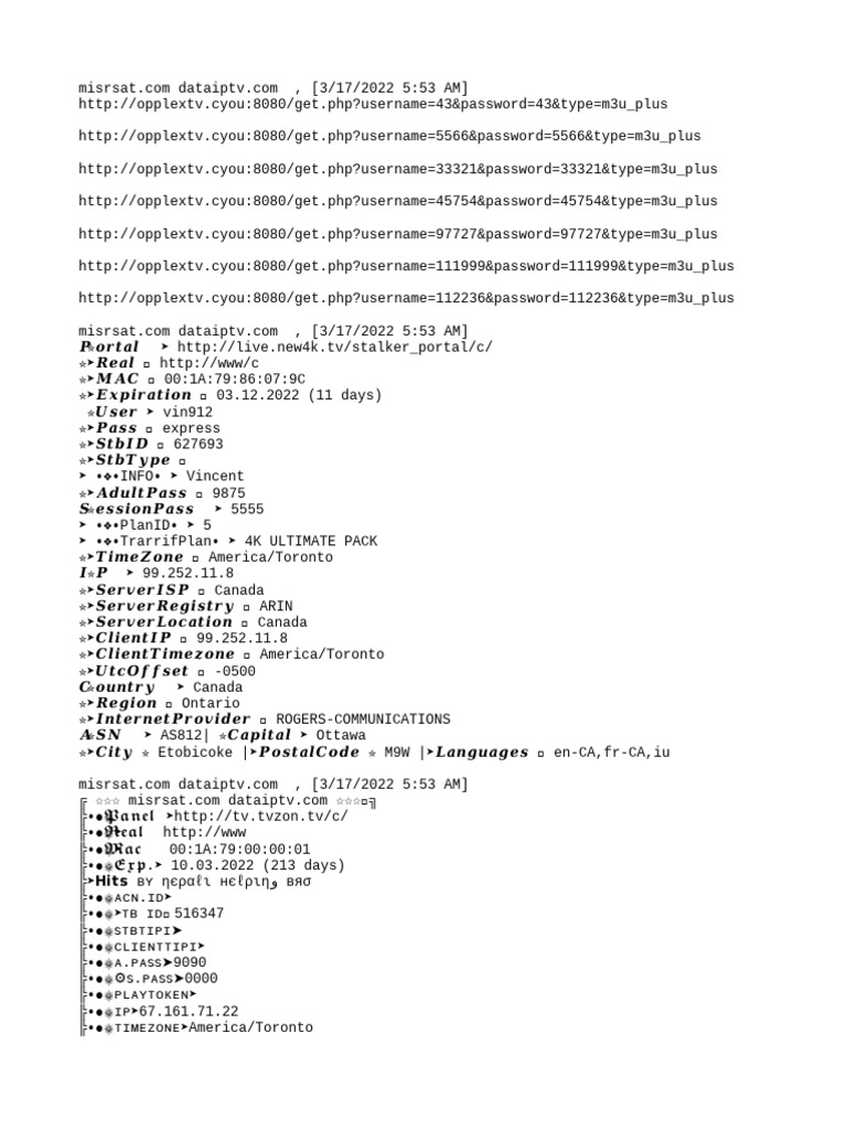5000 Code Xtream IPTV 2022 VIP Premium Group 11 Date 17-03-2022 | PDF ...