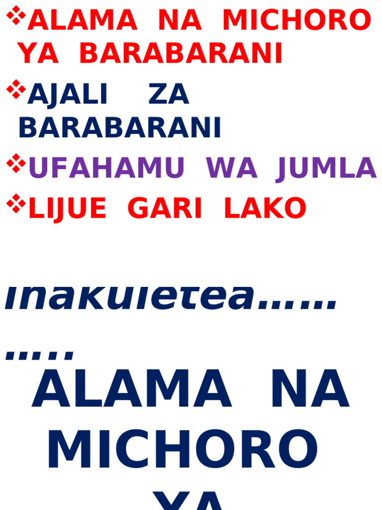 Alama Za Barabarani | PDF