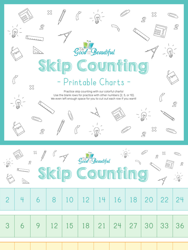 Skip Counting Printable Charts | PDF