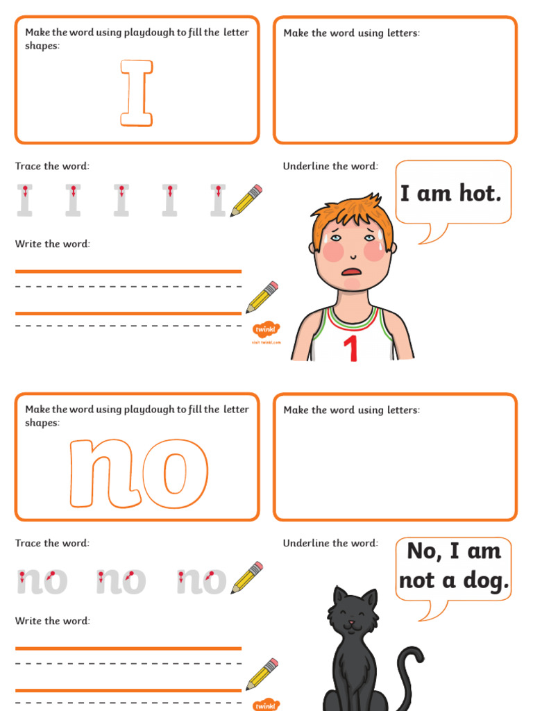 Phase 2 Tricky Words Make Read and Write Activity Mats - Ver - 6 | PDF ...
