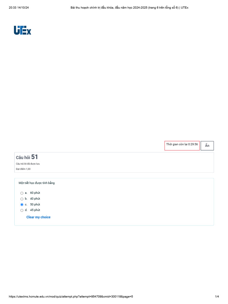 Bài Thu Hoạch Chính Trị Đầu Khóa, Đầu Năm Học 2024-2025 (Trang 6 Trên Tổng Số 6) - UTEx | PDF