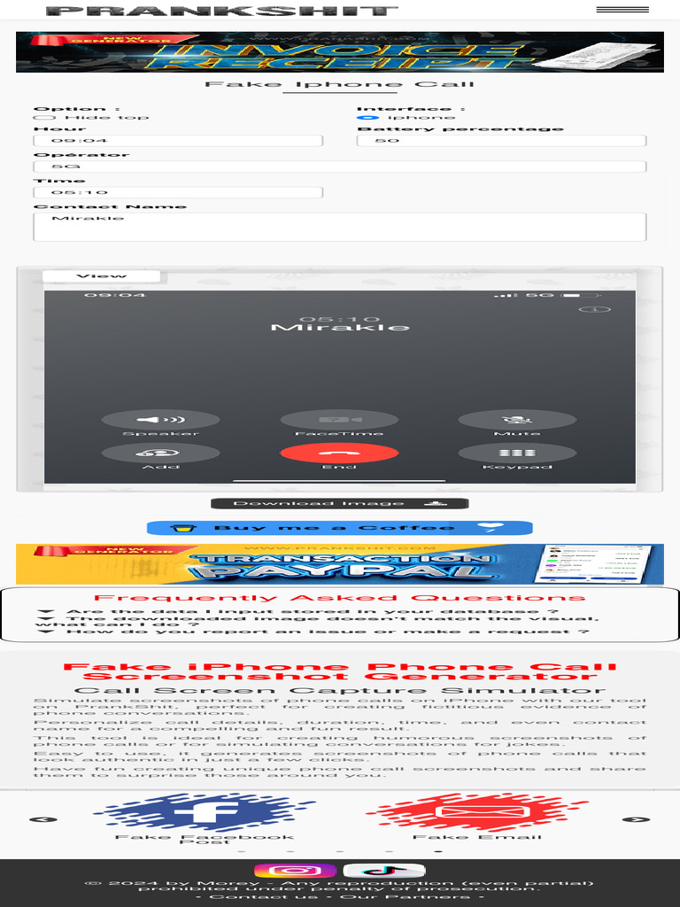 Fake Iphone Phone Call Screenshot Generator | PDF