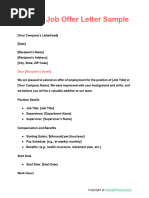 Offer Letter Template | PDF