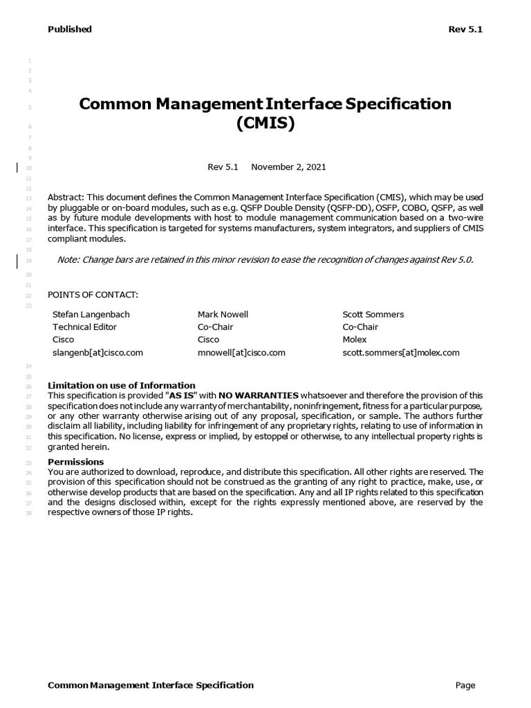 CMIS5 P 1 | PDF | Specification (Technical Standard) | Interface (Computing)