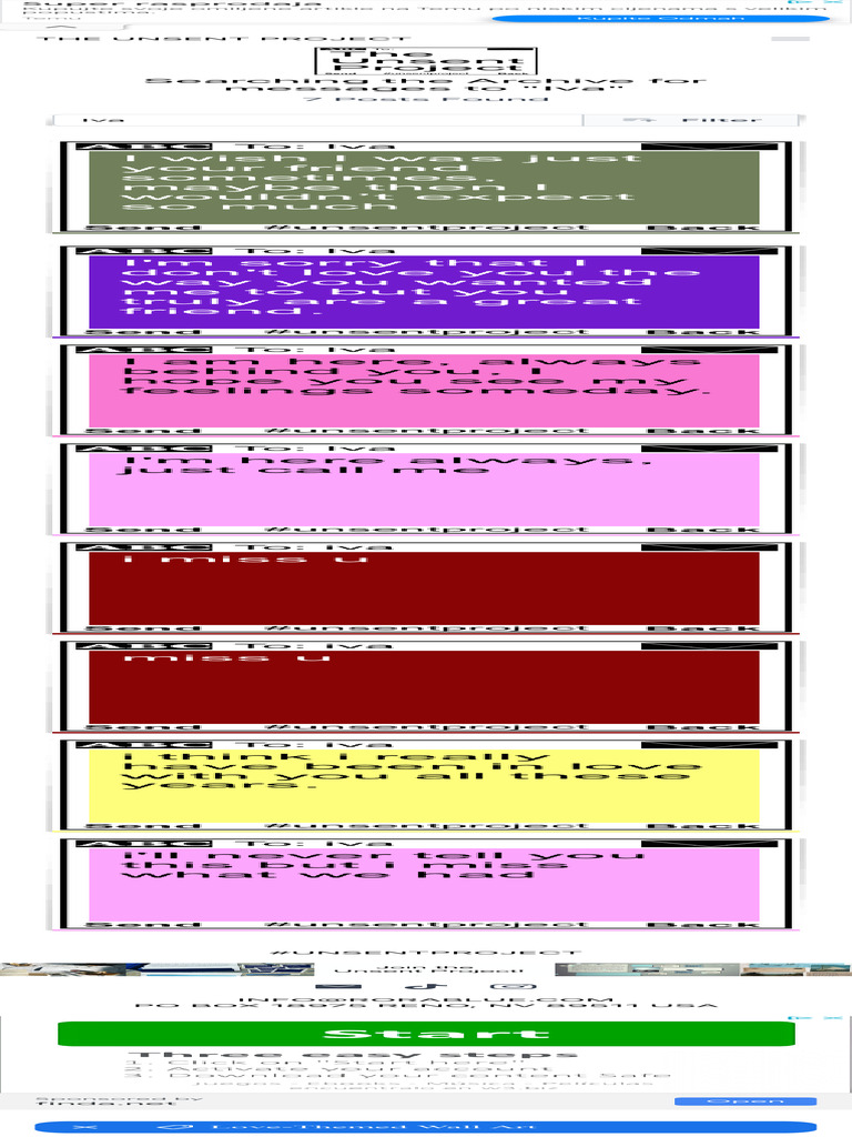 Unsent Project Archive - The Unsent Project | PDF