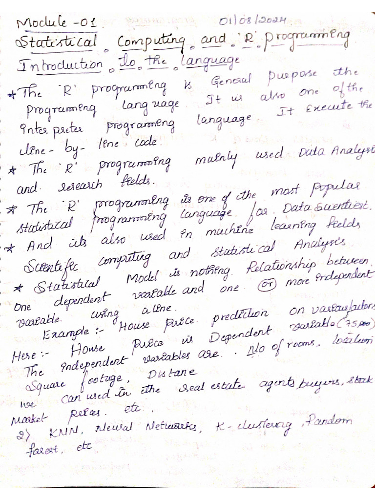 R Programming Notes Pdf