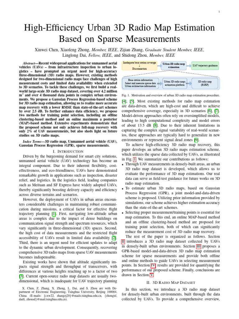 High-Efficiency_Urban_3D_Radio_Map_Estimation_Base | PDF | Unmanned Aerial Vehicle