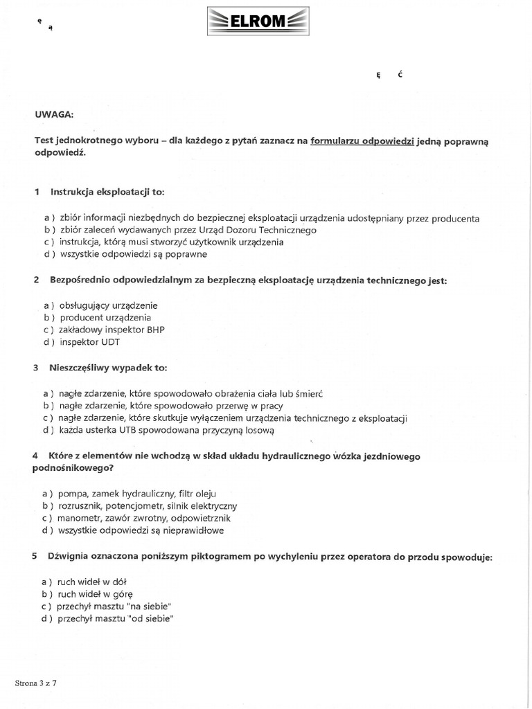 II WJO - Test NR 13 | PDF