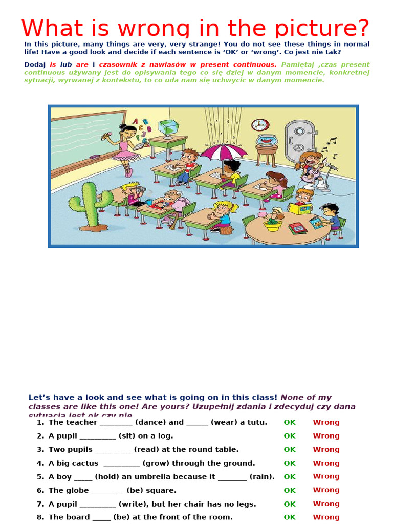 Picture Description Exercise | PDF