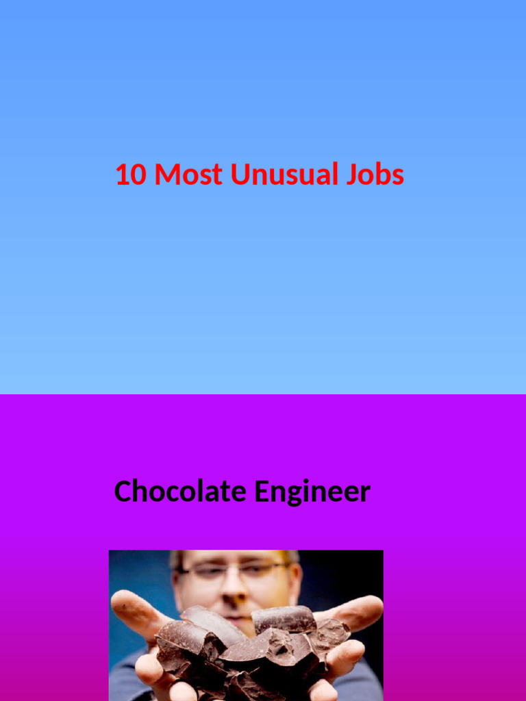 10 Most Unusual Jobs | PDF