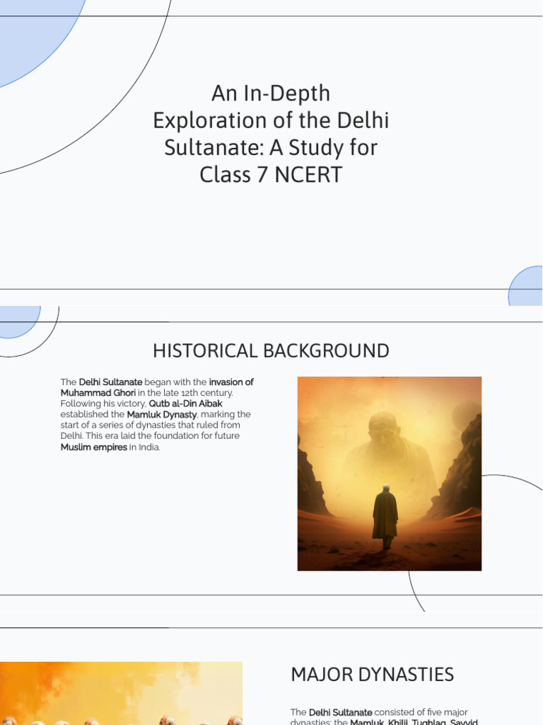 Slidesgo An in Depth Exploration of The Delhi Sultanate A Study For ...