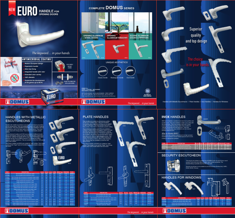 Domus door_handles | PDF | Stainless Steel | Metals