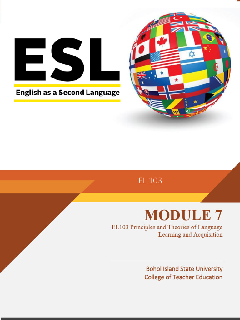LM-7-EL103 | PDF | Second Language | Second Language Acquisition