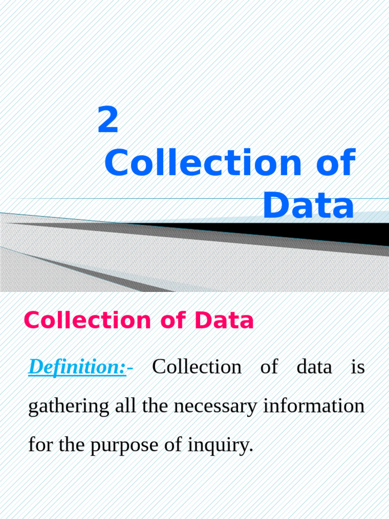 Day 3 Chapter II (Collection of Data) | PDF | Sampling (Statistics) | Statistics