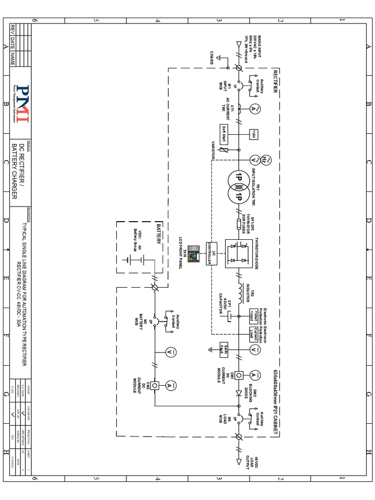 Rda 48-30 Automation Type Rectifier SLD Diagram | PDF | Electronics | Electrical Engineering