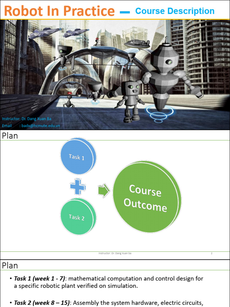Robotic Control Design Course Outline | PDF