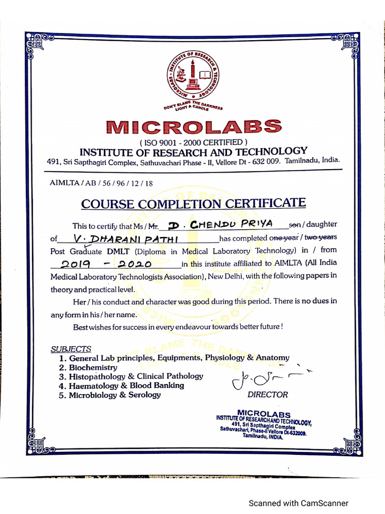 PGDMLT CC | PDF