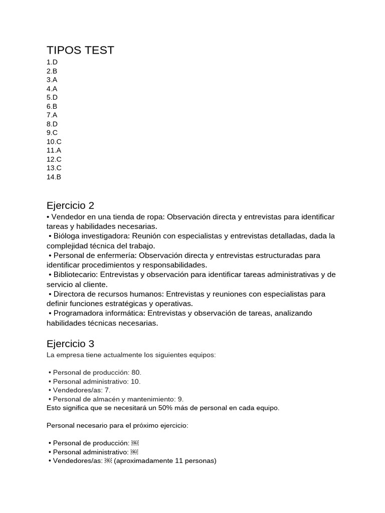 TIPOS TEST | PDF | Gestión de recursos humanos | Business