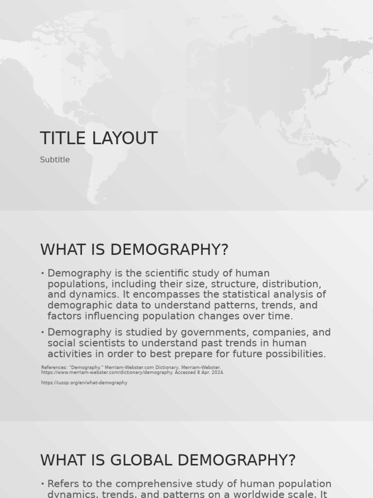 Understanding Demography Basics | PDF | Demography | Population