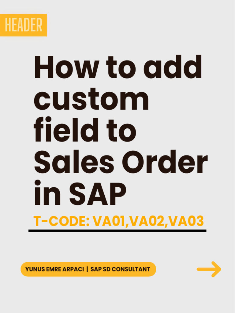HOW TO ADD CUSTOM FFILED TO SALES ORDER | PDF