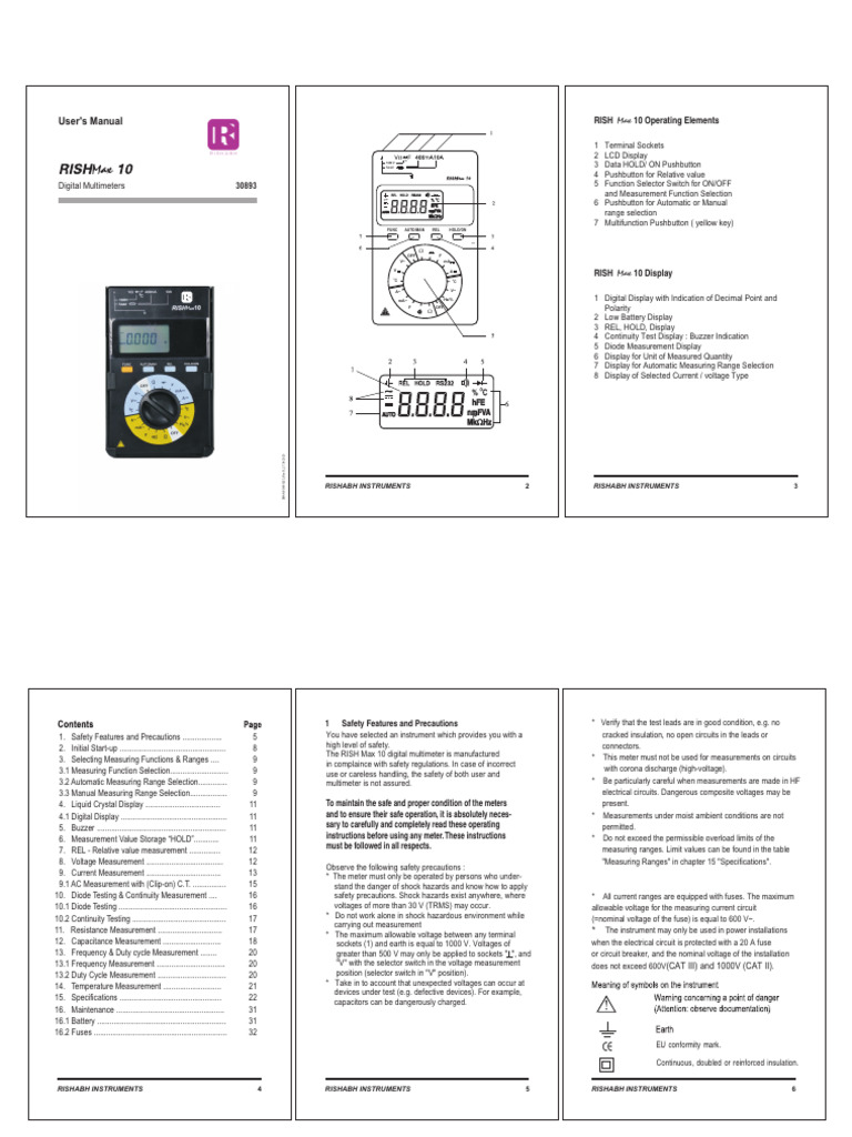 User Manual Rish Max - 10 Rev B | PDF | Fuse (Electrical) | Switch