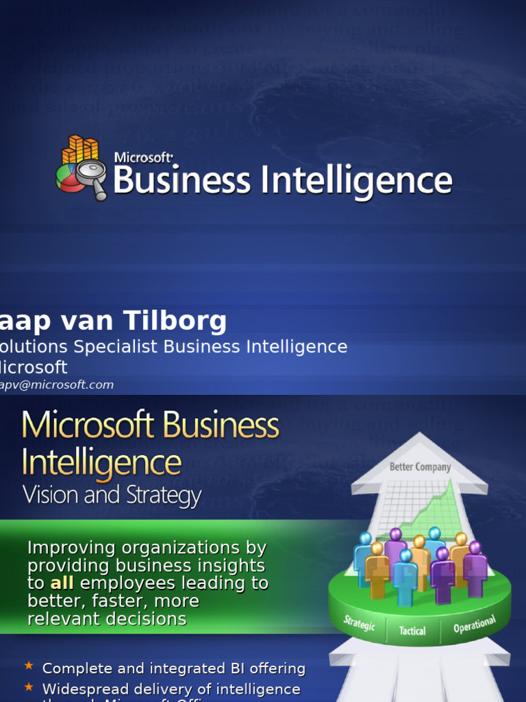 Microsoft Business Intelligence | PDF | Share Point | Microsoft Sql Server