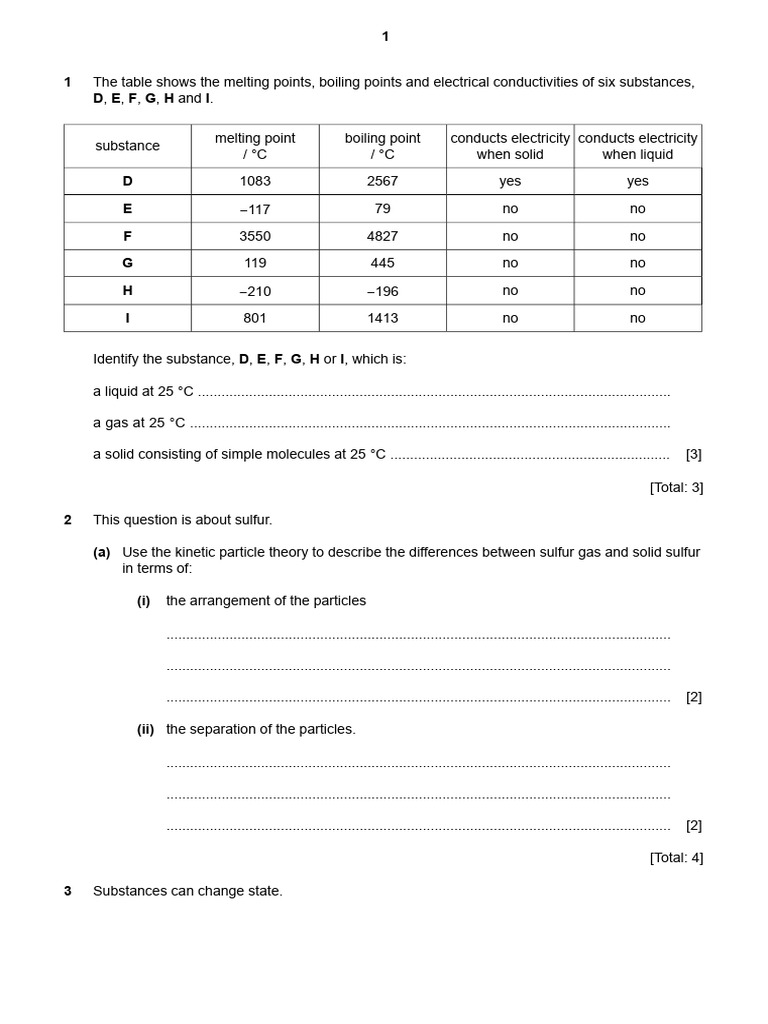 states of matter quiz | PDF | Gases | Liquids