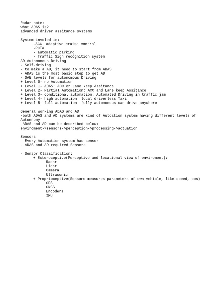 ADAS: Foundation for Autonomous Driving | PDF | Computers