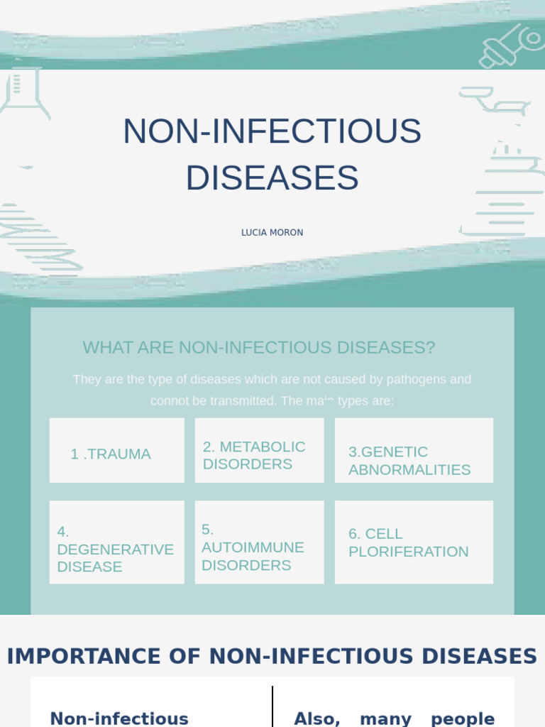 Understanding Non-Infectious Diseases | PDF | Wellness | Science ...