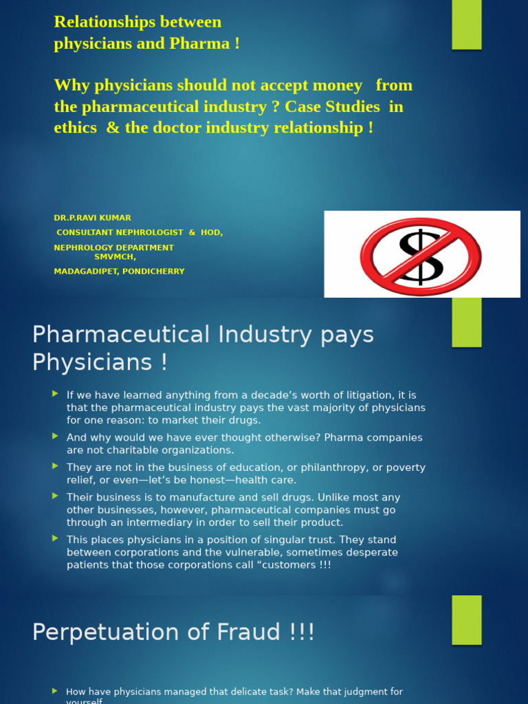 Ethics of Physician-Pharma Payments | PDF | Pharmaceutical Industry ...