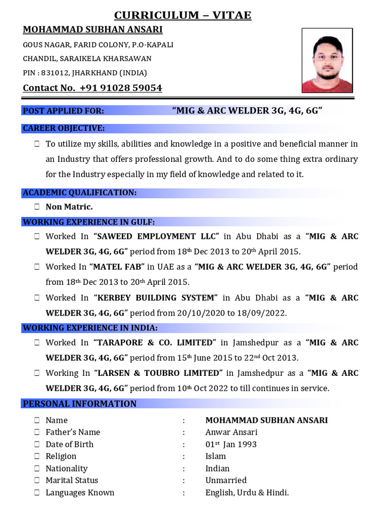 Subhan - Mig & Arc Welder 3G, 4G, 6G | PDF | Welding | Construction