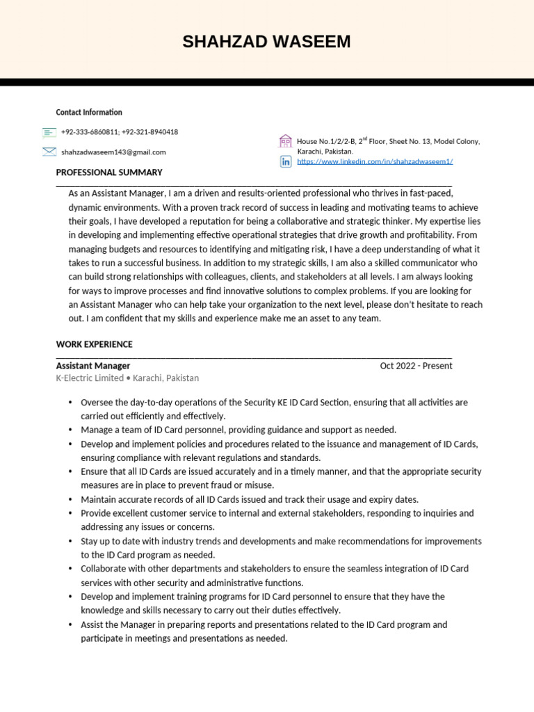 Resume - Shahzad Waseem Updated On 28-Oct-24 | PDF | Databases | Science