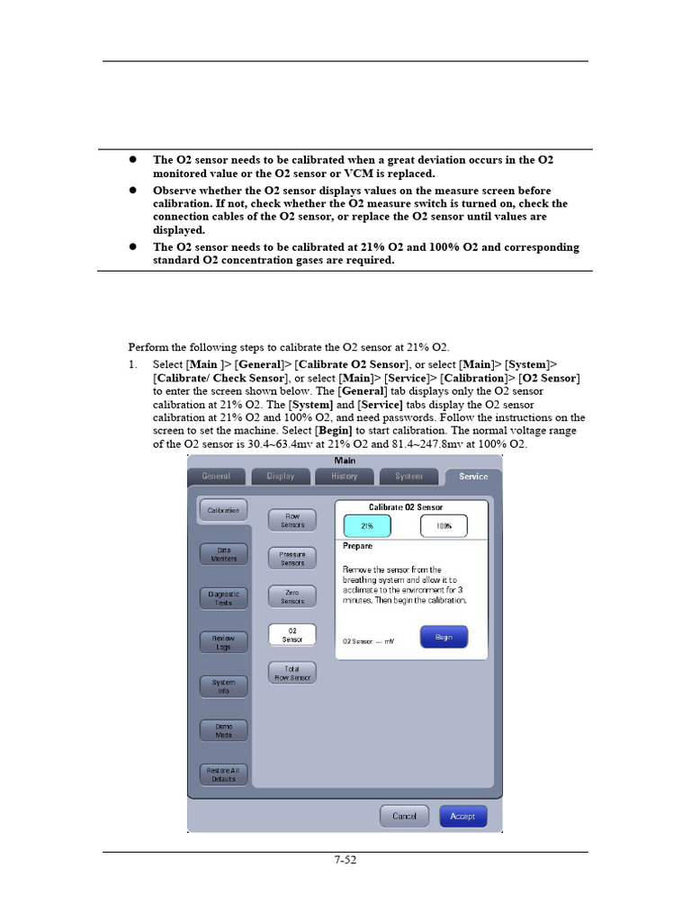 A7_Sensor Calibration O2 | PDF | Calibration | Sensor