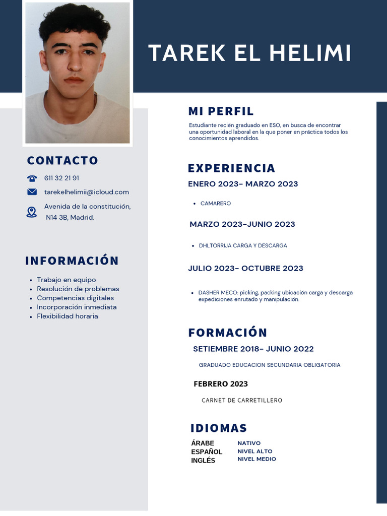Currículum de Tarek El Helimi | PDF