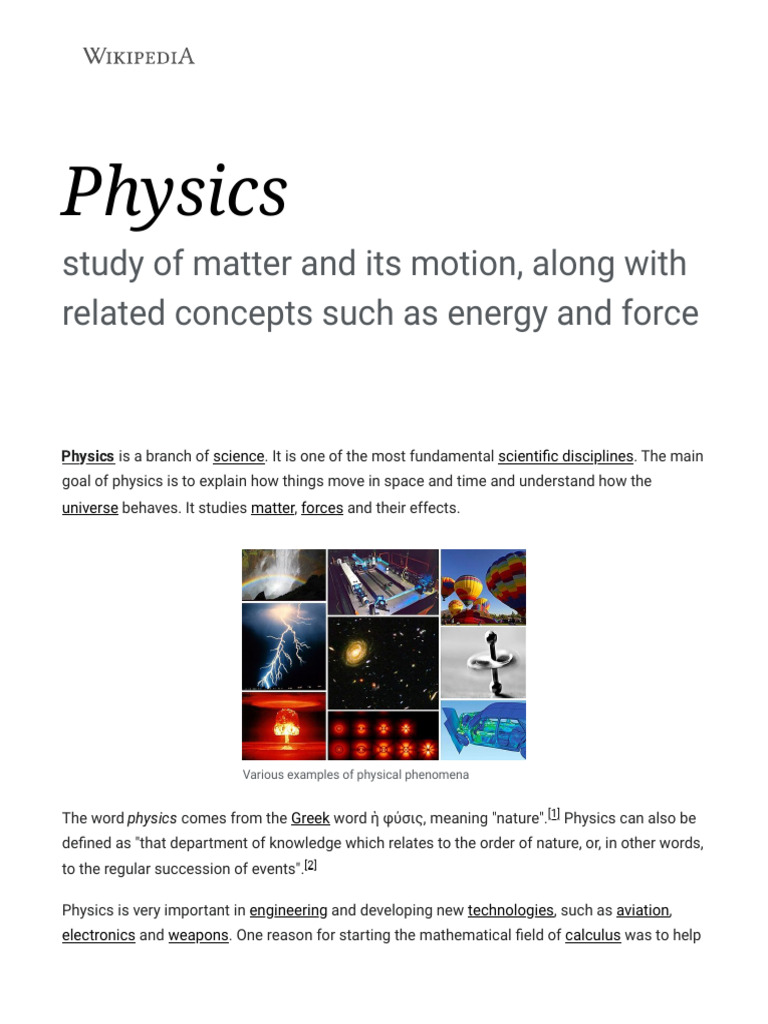 Real-Life Applications of Physics Concepts | PDF | Physics | Force