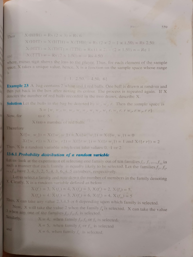 Probability Distribution from the Old Book. | PDF | Variance | Expected Value