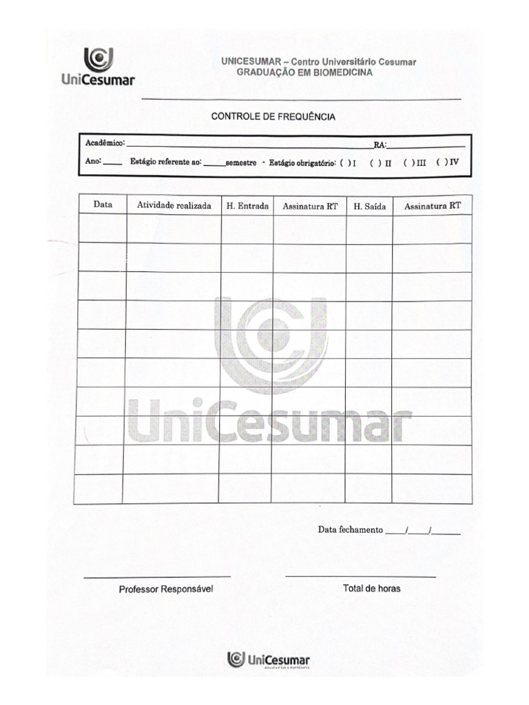 UNICESUMAR - Centro Universitário Cesumar | PDF