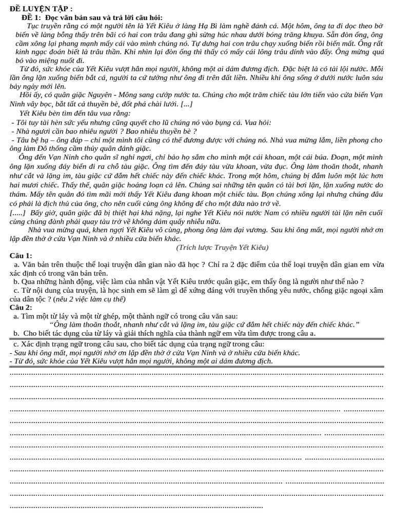 Yết Kiêu + Bông Cúc Trắng | PDF