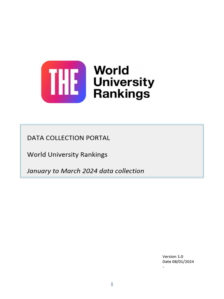 World University Rankings Data Guide 2024 | PDF | Academic Degree ...