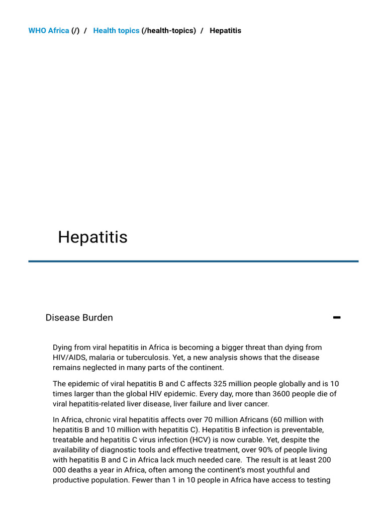 health-Topics) / Hepatitis | PDF | Hepatitis | Hepatitis C
