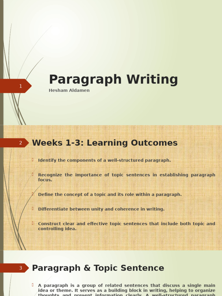 Paragraph Writing Course | PDF | Reading Comprehension | Vocabulary