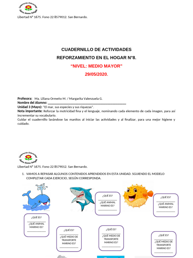 Cuad Act NMM 8 | PDF | Salud y bienestar