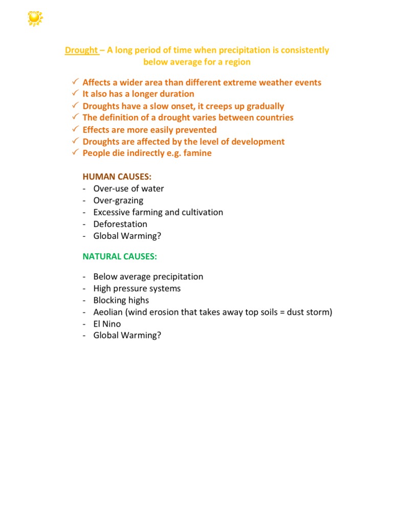 case study on drought