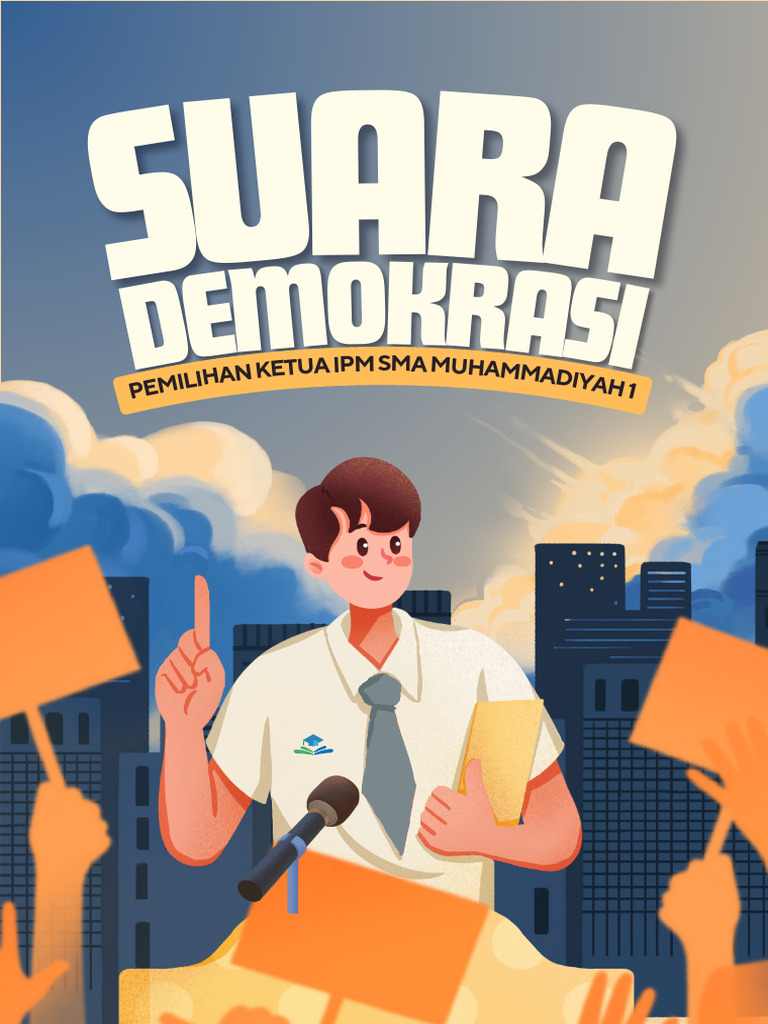 Poster Suara Demokrasi Ilustratif Biru Dan Oranye - 20241024 - 054323 - 0000 | PDF