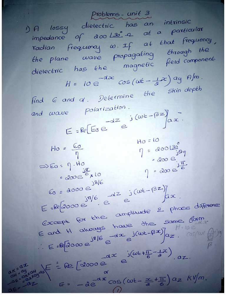 Unit III EMT Problems | PDF