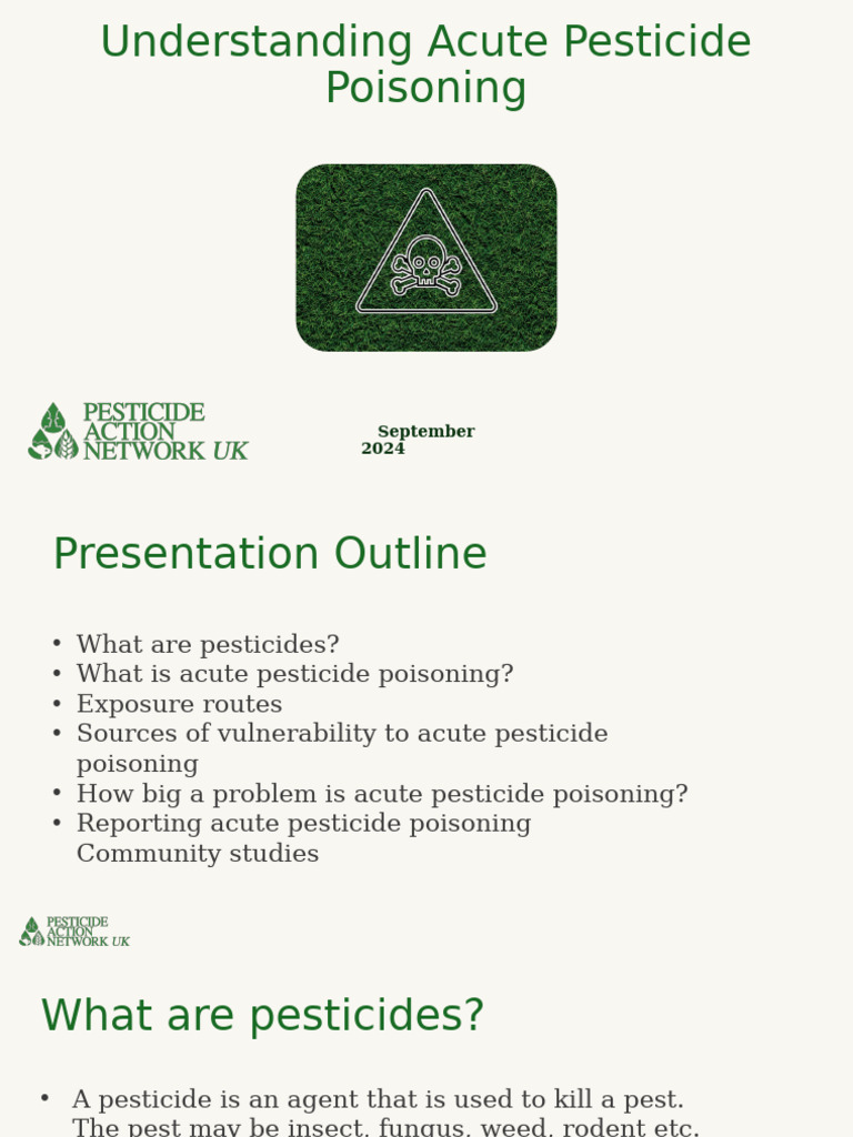 Acute Pesticide Poisoning Overview | PDF | Pesticide | Medical Specialties