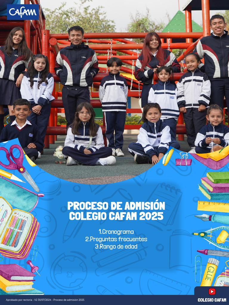 Admisiones Colegio Cafam 2025: Guía Completa | PDF